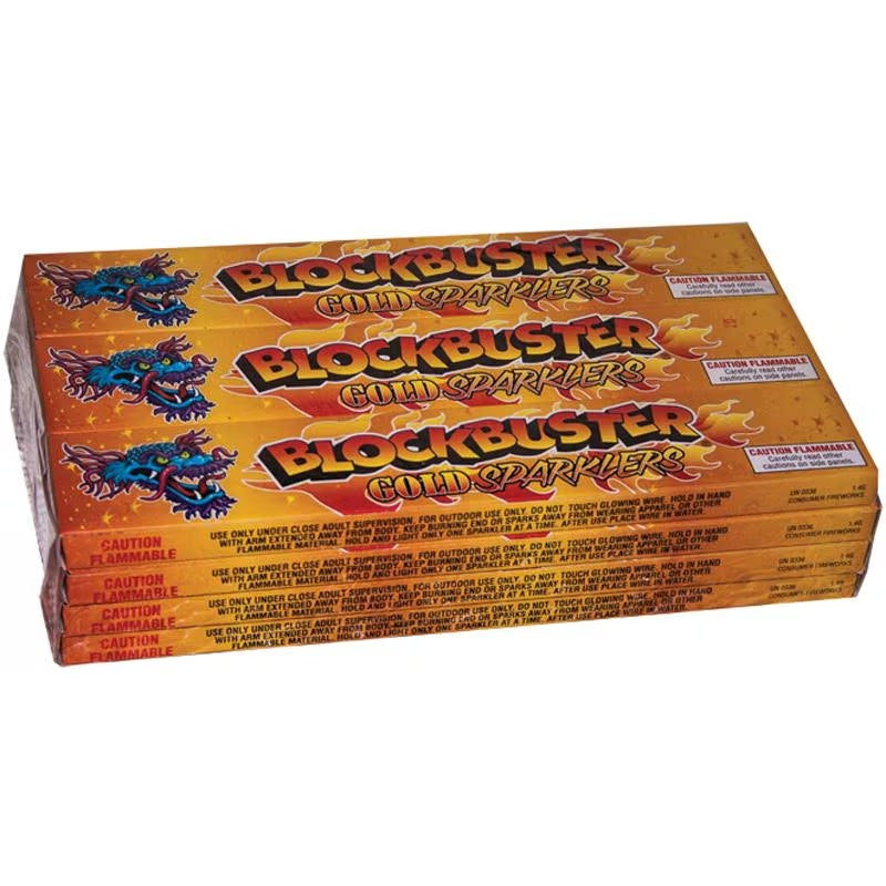 Blockbuster #8 Sparkler – Johnny Rockets Fireworks