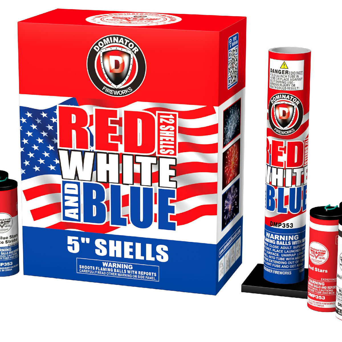 Red White & Blue 5" – Johnny Rockets Fireworks